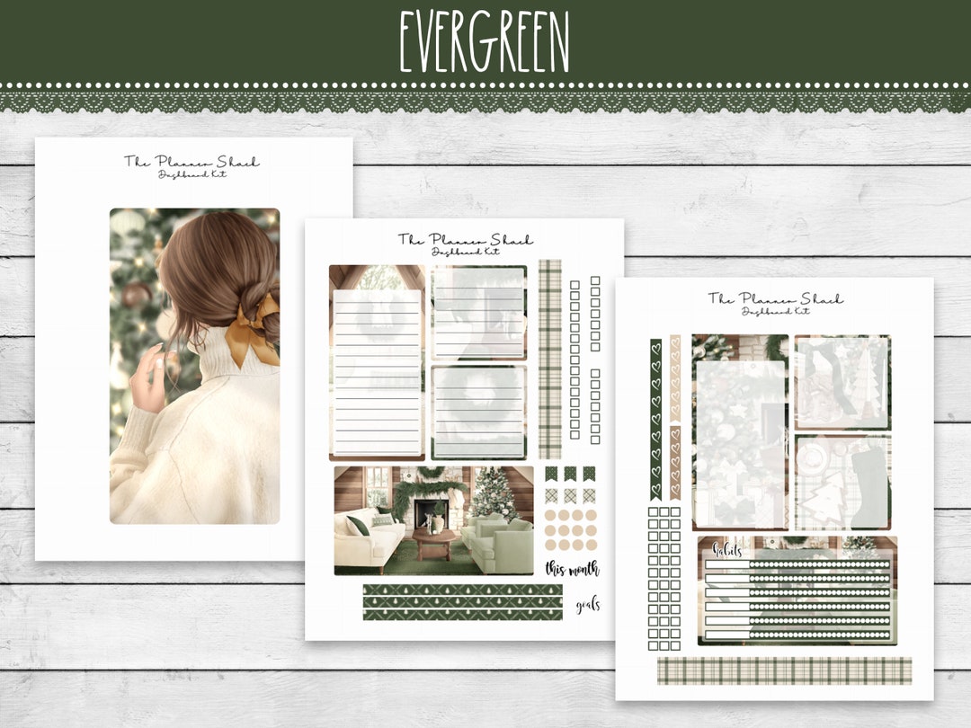 A5 Daily Duo Dashboards Notes Pages Evergreen Christmas Notes Pages ...