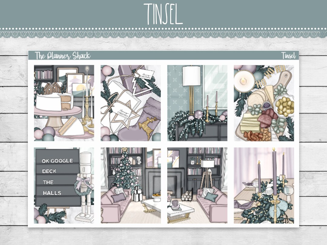 Printable Tinsel Weekly | Erin Condren | Vertical Weekly | Christmas ...