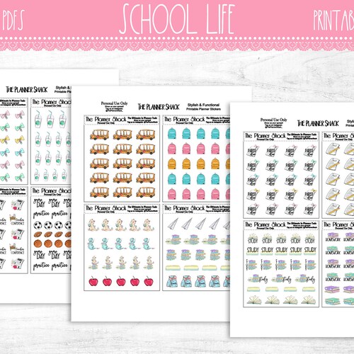 School Life Back to School Homework Test Study - Etsy