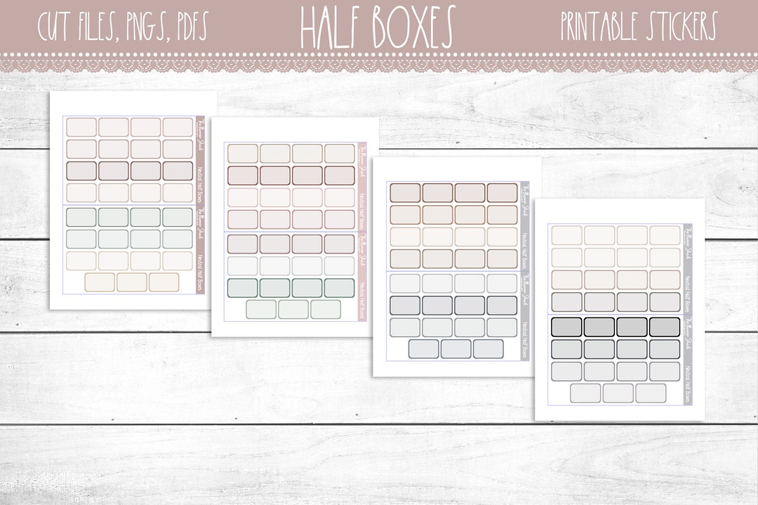 Half Boxes | Neutrals | Neutral Half Boxes | Vertical | Erin Condren ...