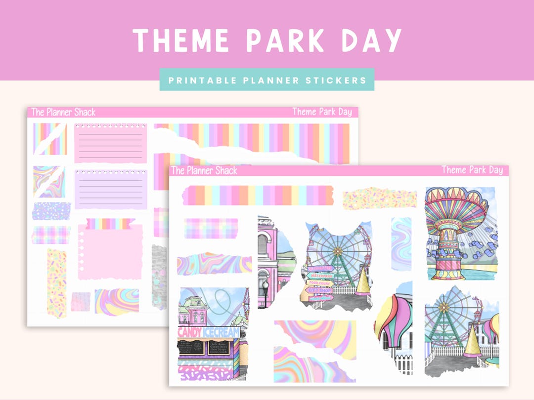 Printable Theme Park Day Journaling Weekly | Jouraling Weekly ...