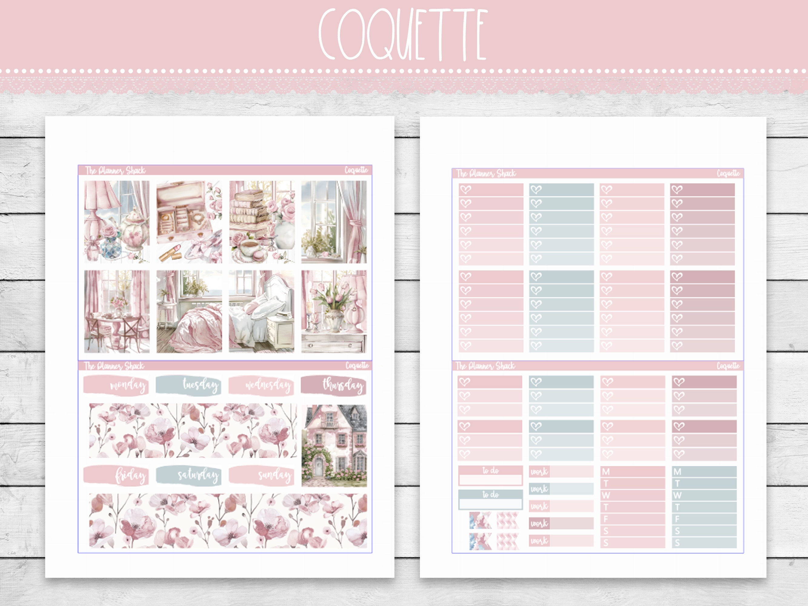Printable Coquette Weekly | Erin Condren | Vertical Weekly | Coquette ...