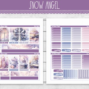 Printable Snow Angel Weekly Happy Planner Winter Winter Weekly ...