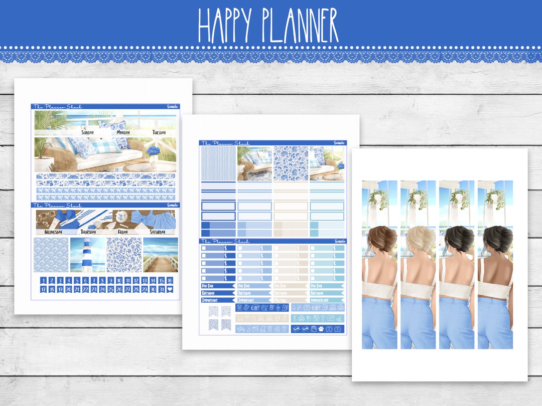 Printable Seaside Monthly Happy Planner Monthly Printable Planner ...