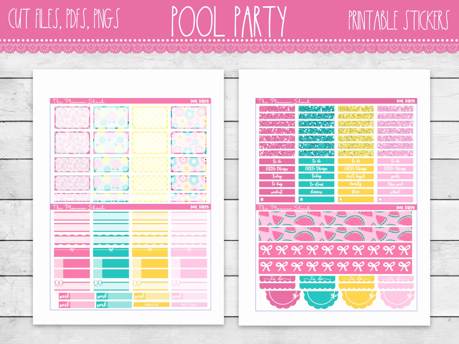 Printable Pool Party Weekly Happy Planner Weekly Printable - Etsy
