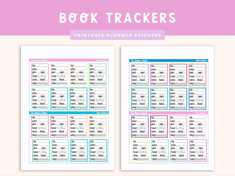 PRINTABLE Book Trackers | Book Trackers | Functional Stickers | Erin ...