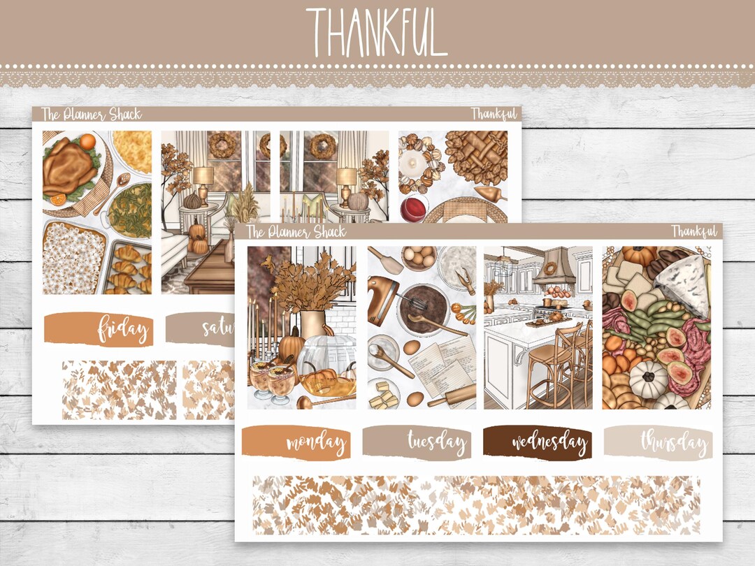 Printable Thankful Weekly | Happy Planner | Fall | Thanksgiving ...