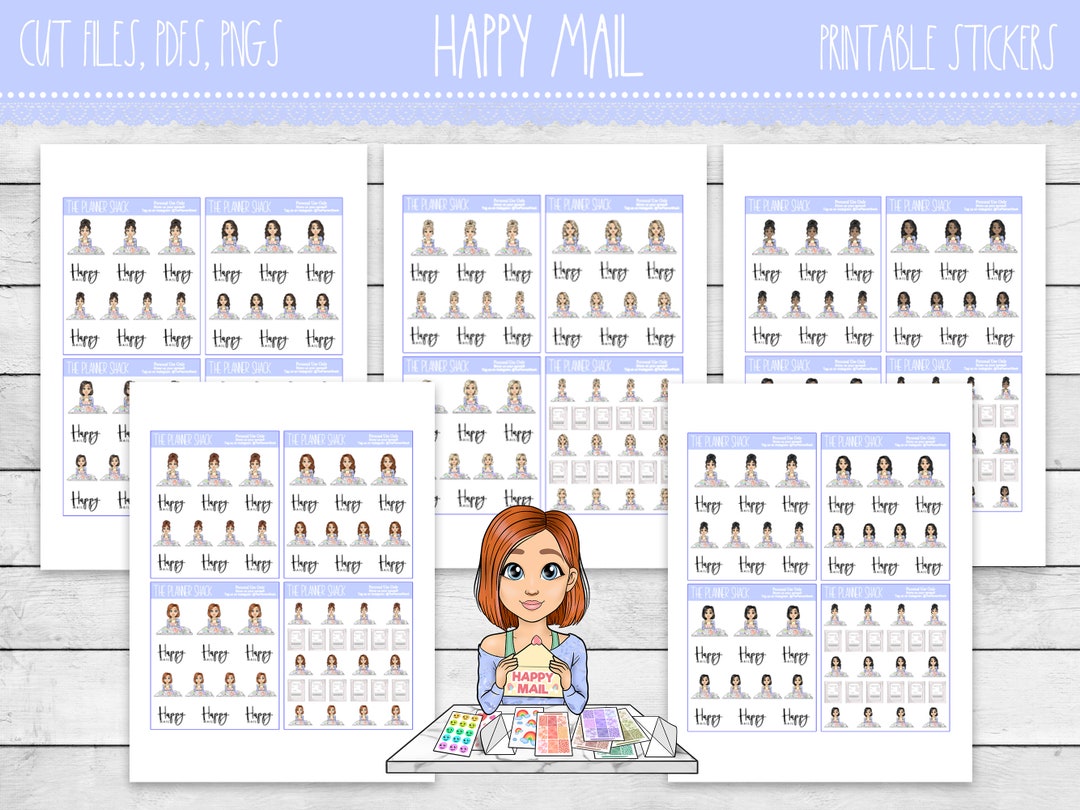 Printable Happy Mail Planner Stickers | Happy Mail | Mail Trackers ...