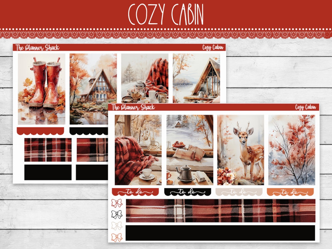 Printable Cozy Cabin Weekly Happy Planner Fall Weekly Autumn Cabin ...