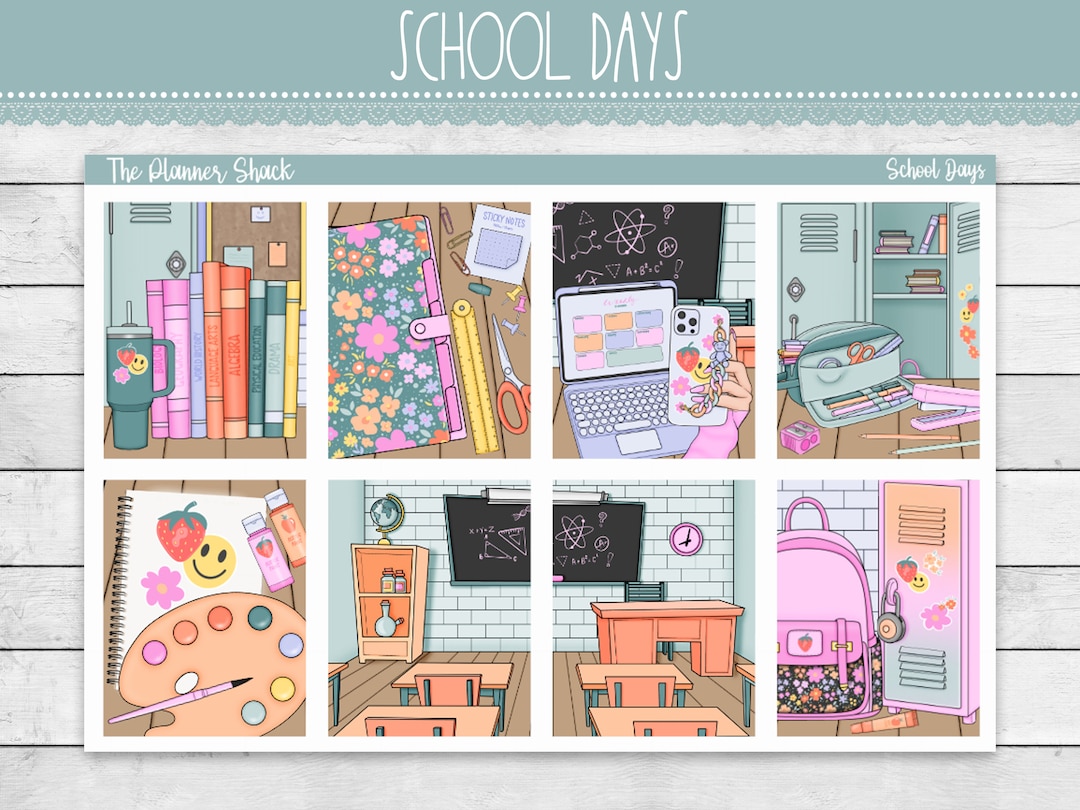 Printable School Days Weekly | Erin Condren | Vertical Weekly | School ...
