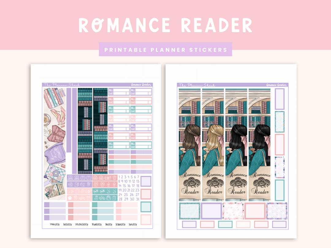 Printable Hobonichi Cousin Romance Reader Monthly | Book Lover Monthly ...