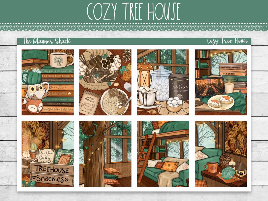 Printable Cozy Tree House Weekly | Erin Condren | Vertical Weekly ...