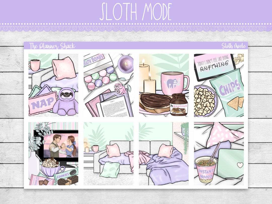 Printable Sloth Mode Weekly | Erin Condren | Vertical Weekly | Sloth ...