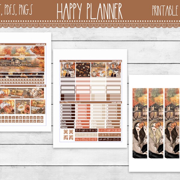 Autumn Planner Stickers - Etsy