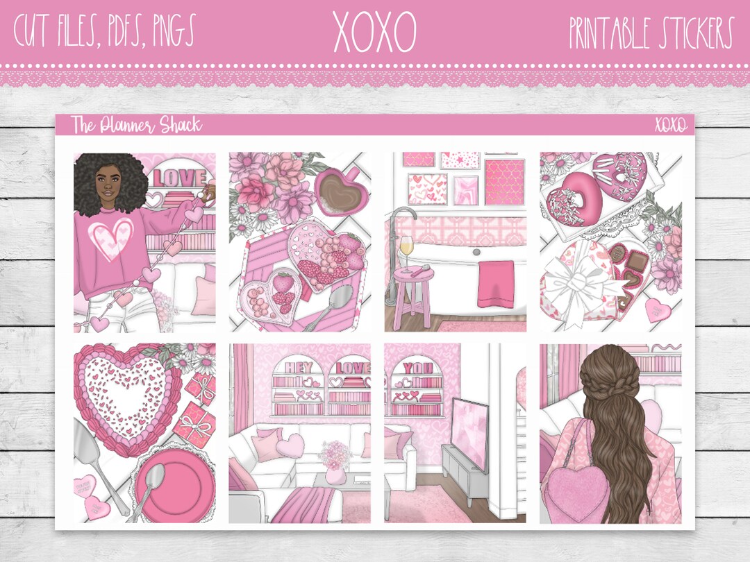 Printable XOXO Weekly Erin Condren Valentine's Day Valentines Weekly ...