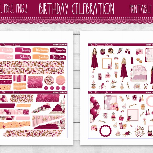 Printable Birthday Celebration Journaling Weekly Birthday - Etsy