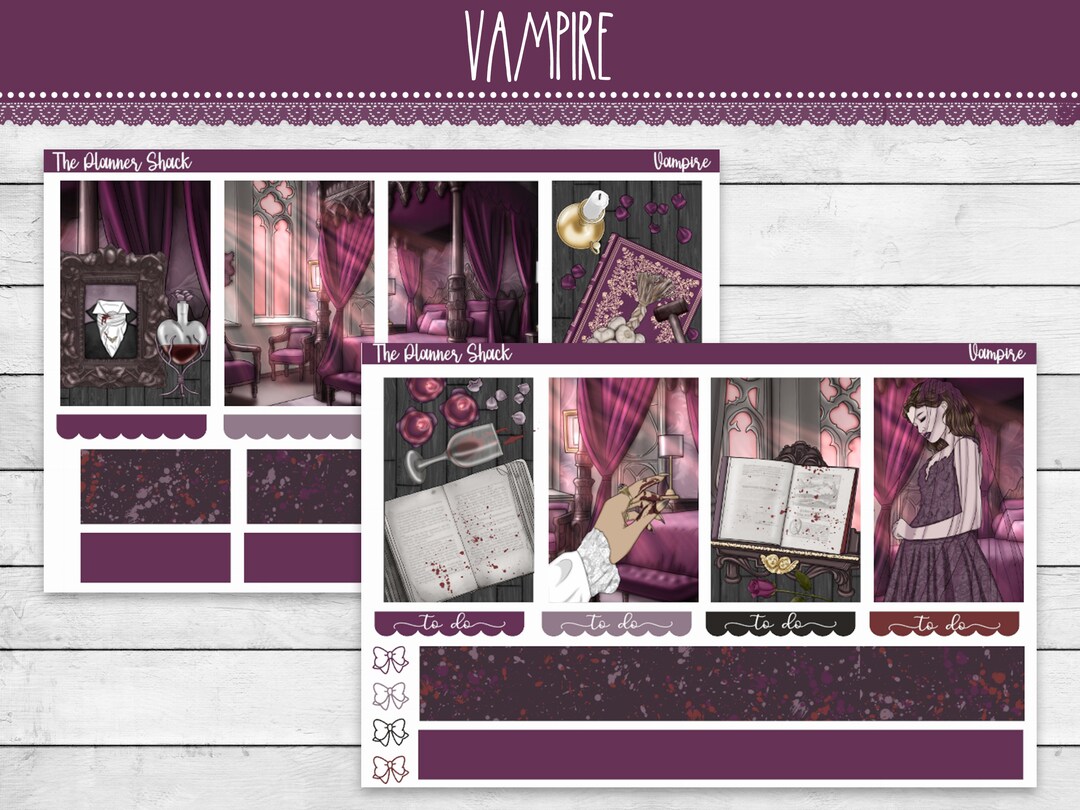 Printable Vampire Weekly Happy Planner Halloween Weekly Vampire Weekly ...