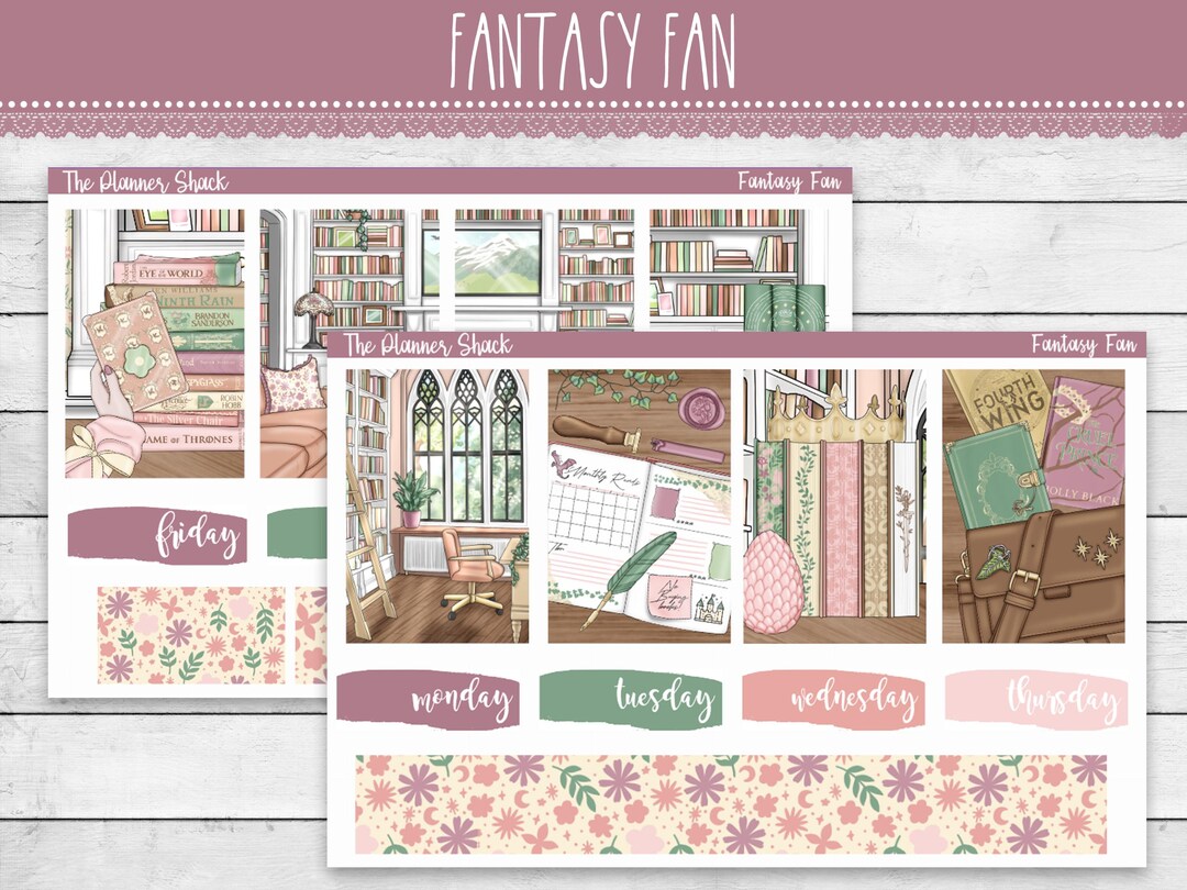 Printable Fantasy Fan Weekly | Happy Planner | Fantasy Fan | Book Lover ...