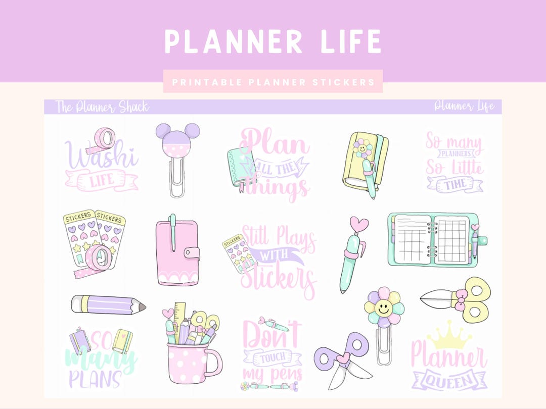 Printable Planner Life Stickers | Planner Life | Planners | Planning ...