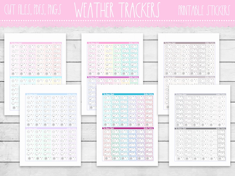 PRINTABLE Weather Trackers | Weather | Daily High and Low Temps ...