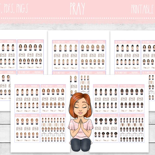 Printable Pray Planner Stickers Faith Pray Prayer - Etsy