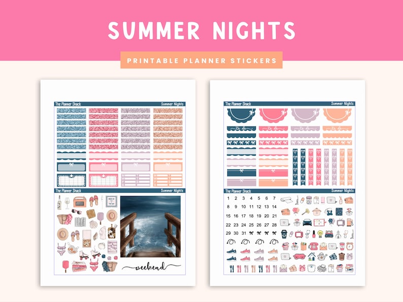 Printable Summer Nights Weekly | Erin Condren | Vertical Weekly ...