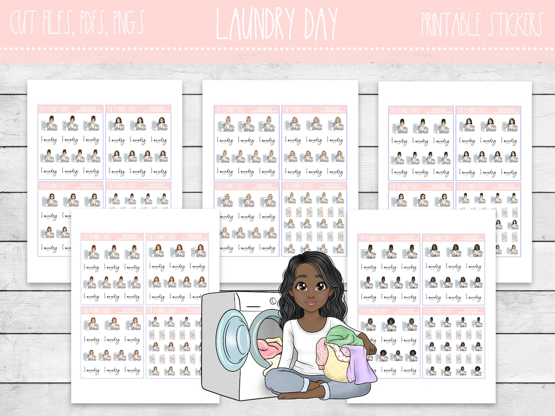 Printable Laundry Day Planner Stickers | Laundry Reminder | Laundry ...