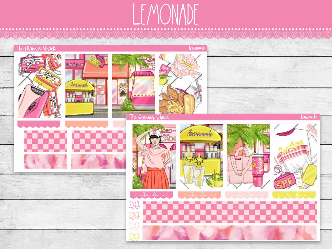 Printable Lemonade Weekly | Happy Planner | Summer Weekly | Summer Fun ...