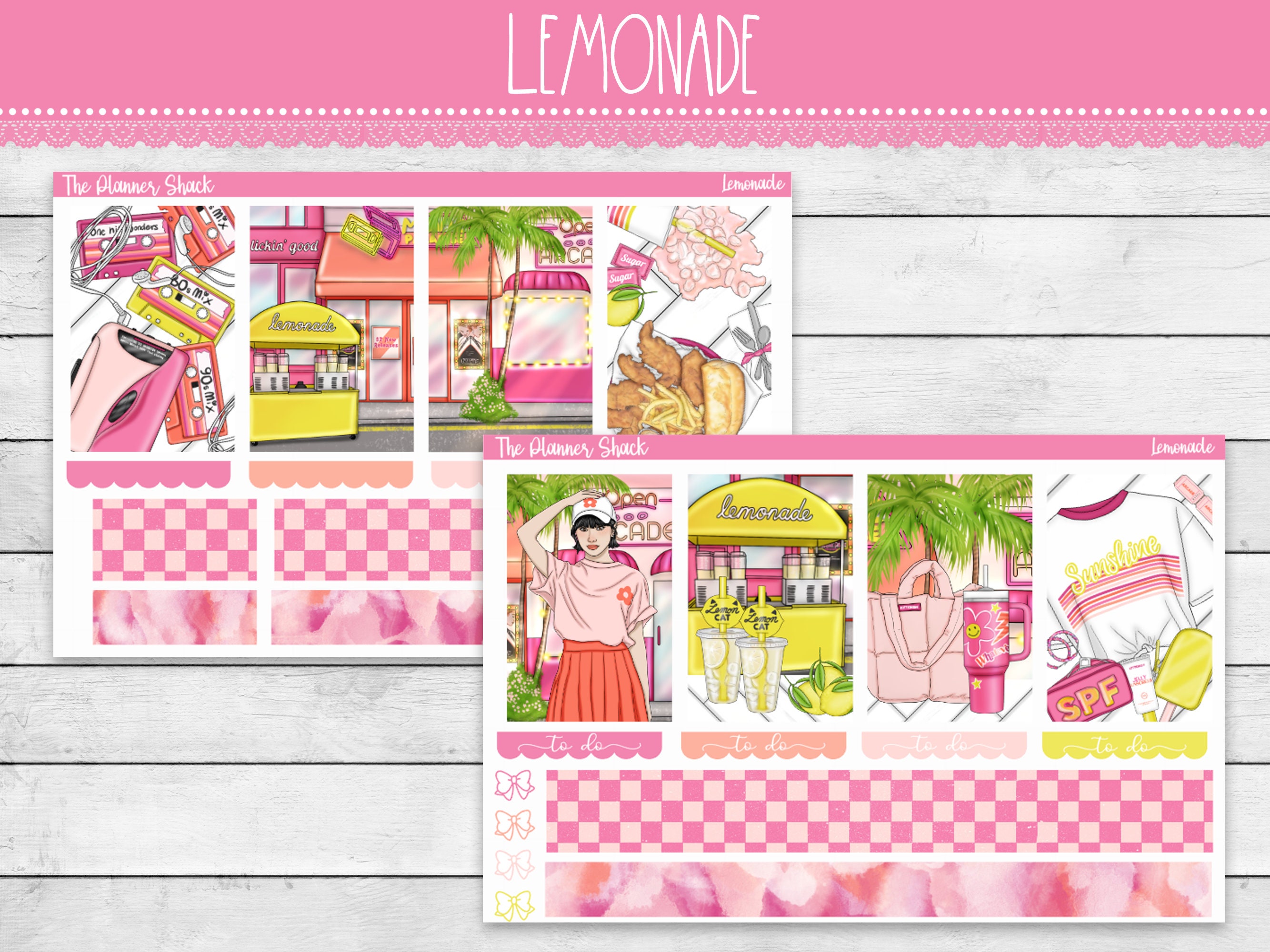 Printable Lemonade Weekly Happy Planner Summer Weekly - Etsy