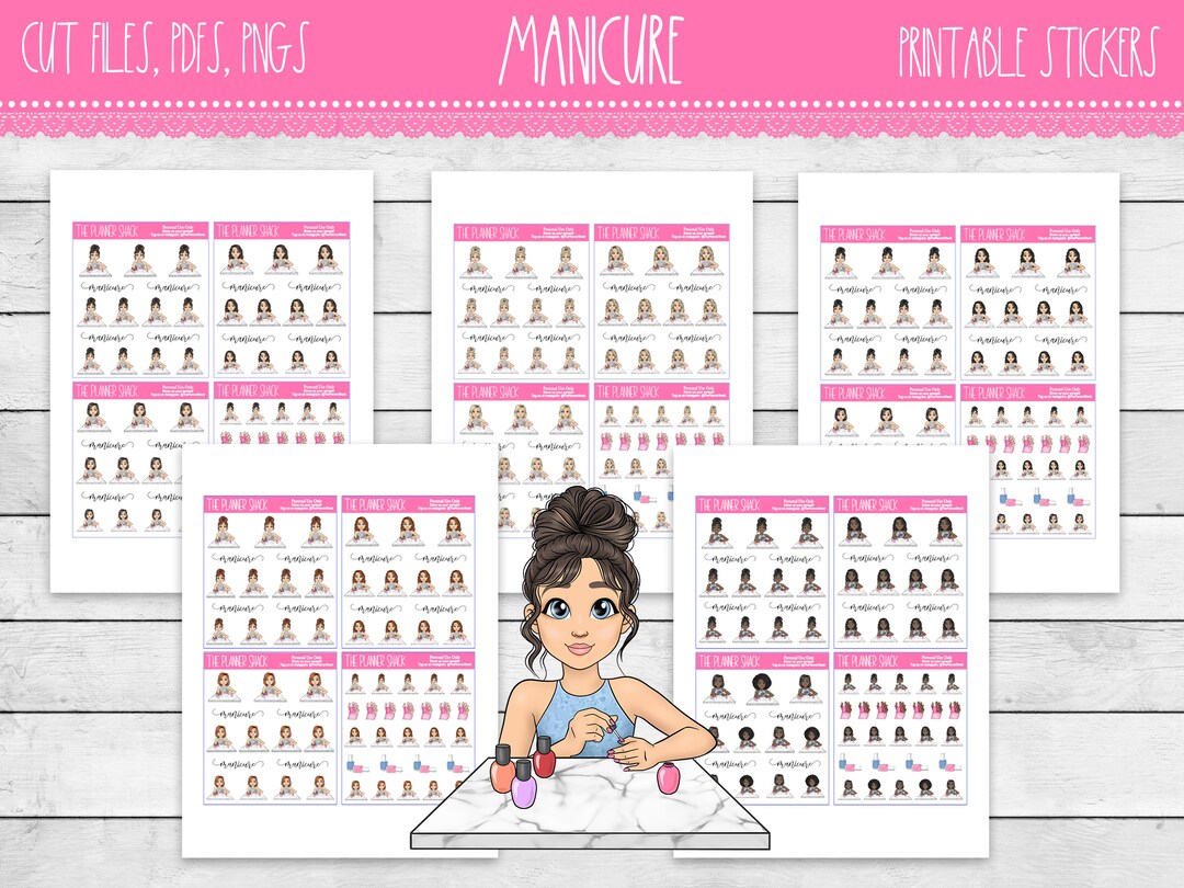 Printable Manicure Planner Stickers | Manicure | Nails | Manicure ...