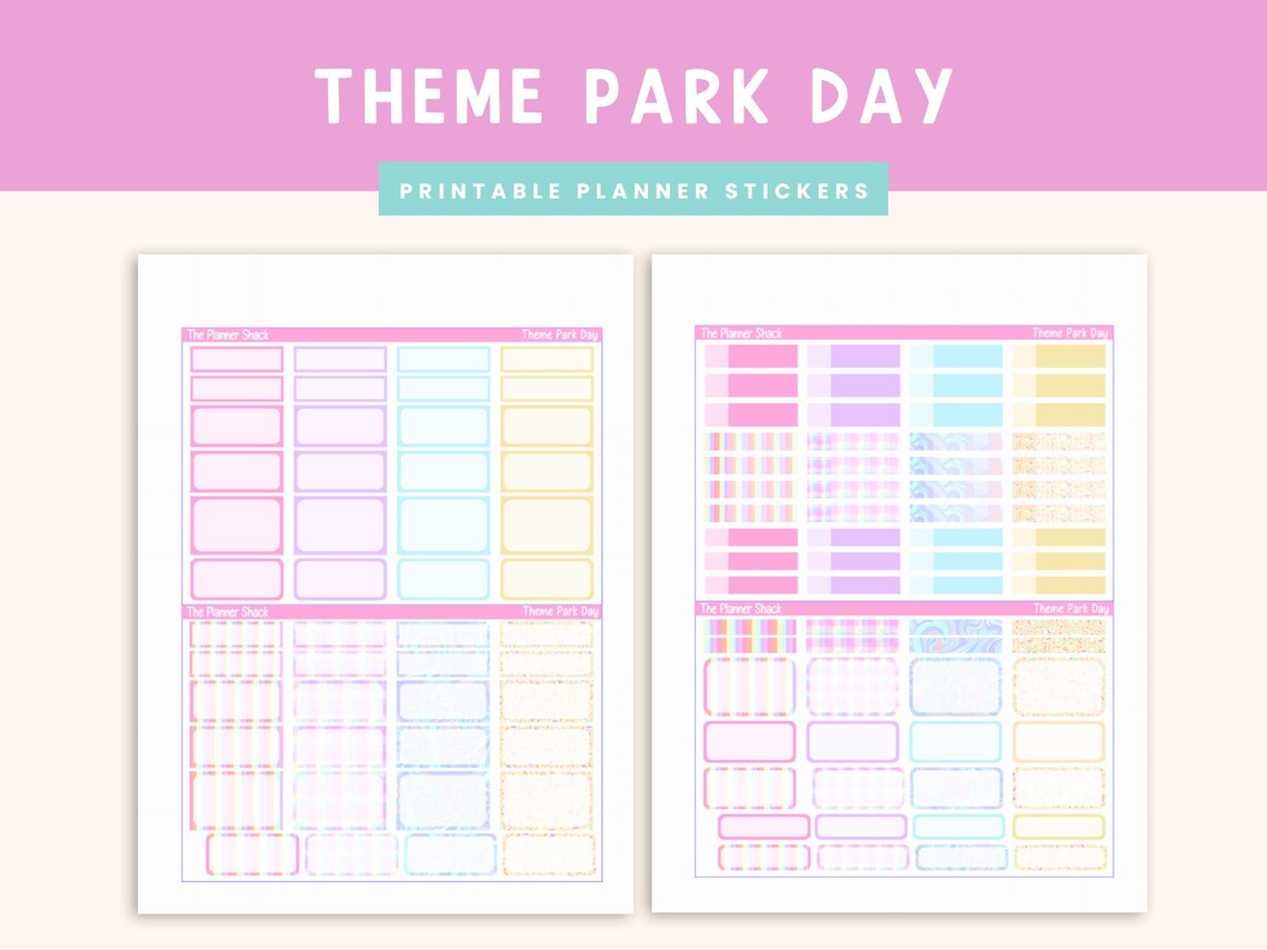Printable Theme Park Day Weekly | Erin Condren | Vertical Weekly ...