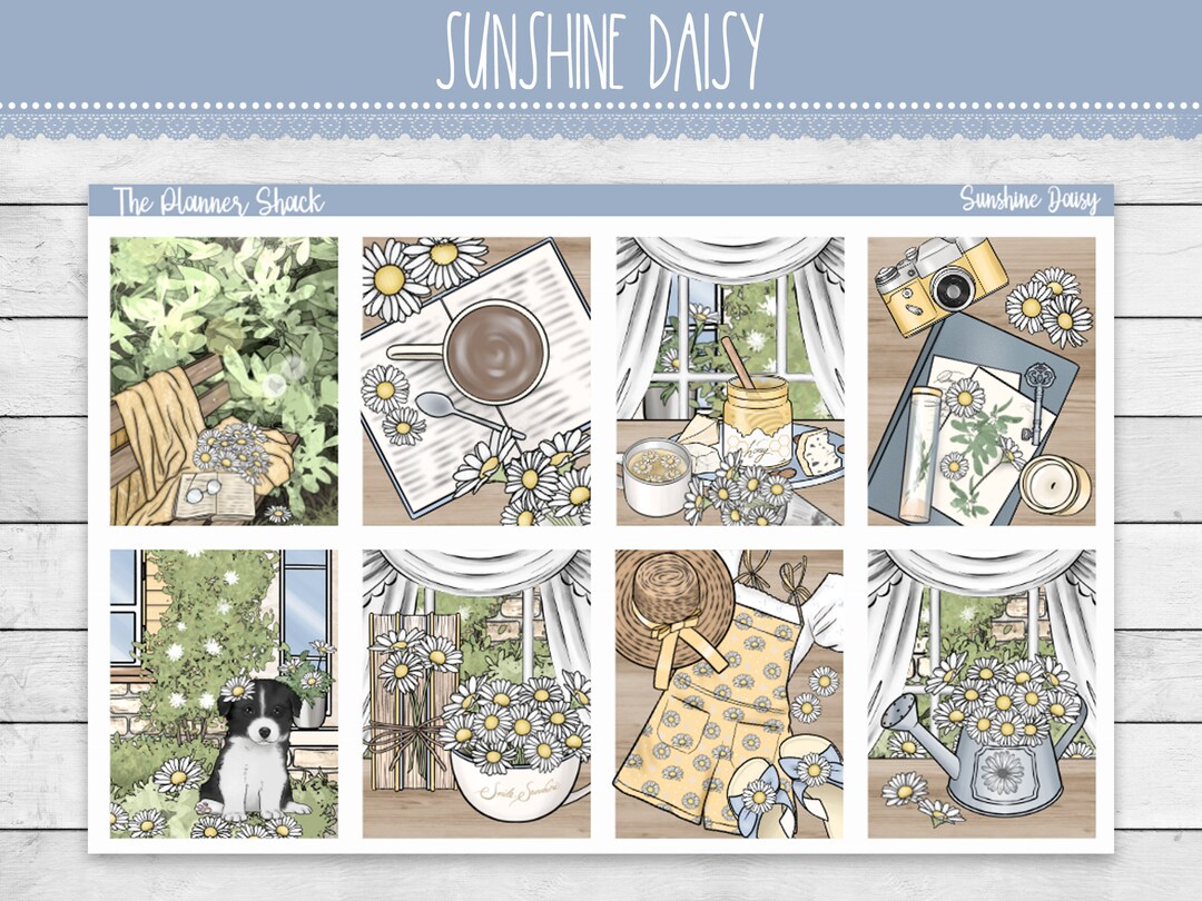 Printable Sunshine Daisy Weekly | Erin Condren | Vertical Weekly ...