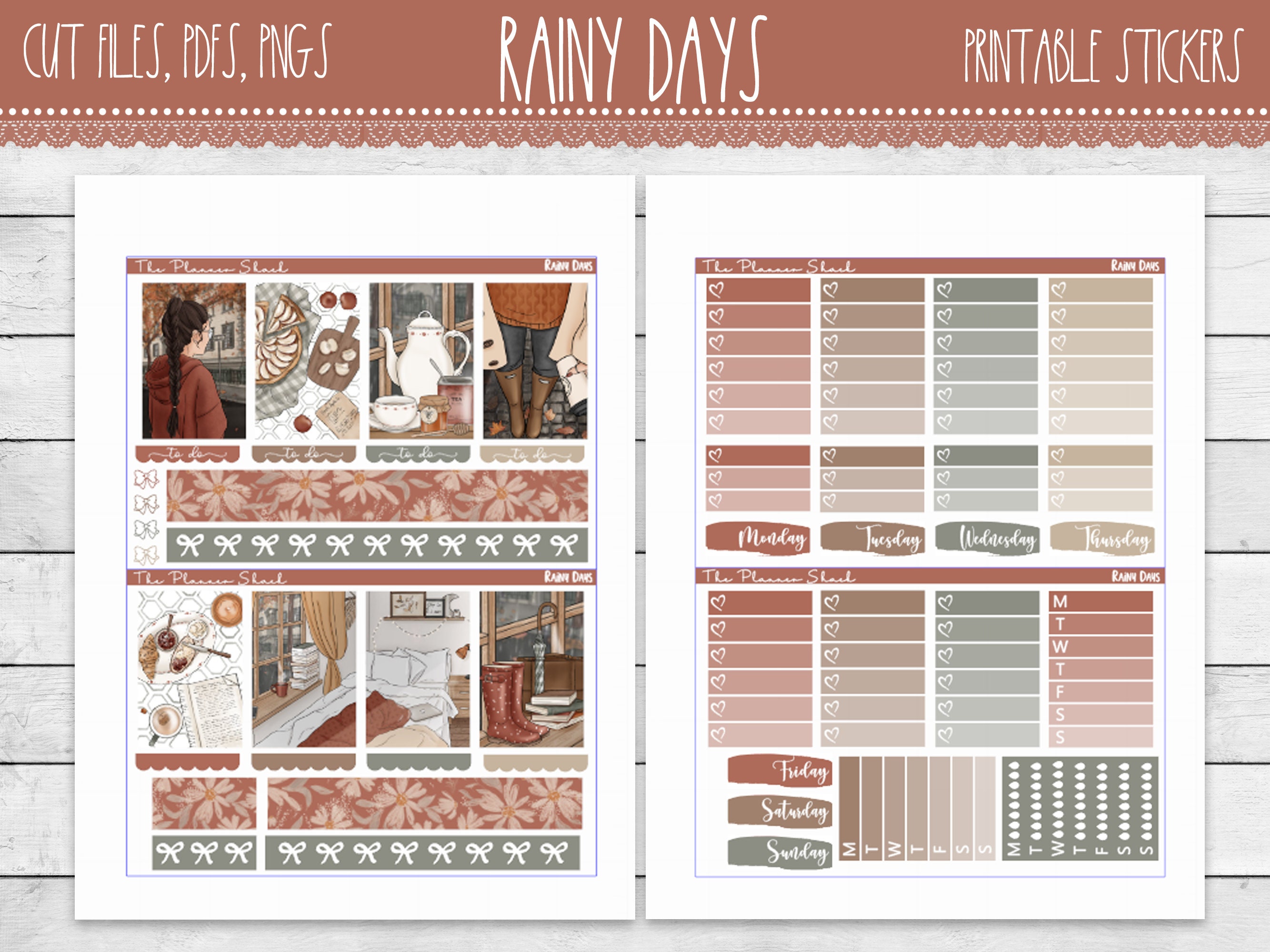Printable Rainy Days Weekly Happy Planner Rainy Days - Etsy