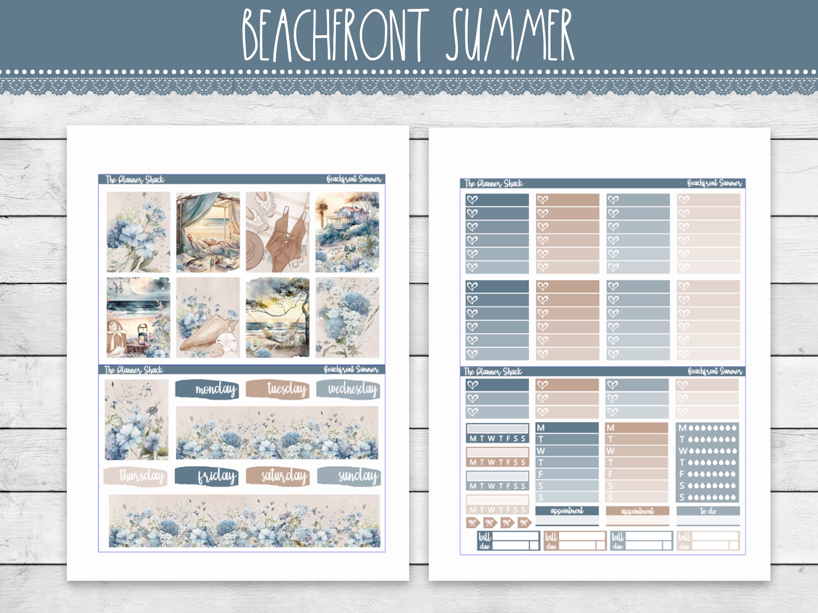 Printable Beachfront Summer Weekly | Erin Condren | Vertical Weekly ...