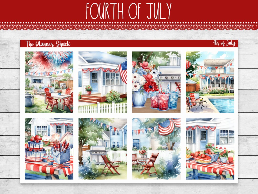 Printable 4th of July Weekly | Erin Condren | Vertical Weekly | 4th of ...
