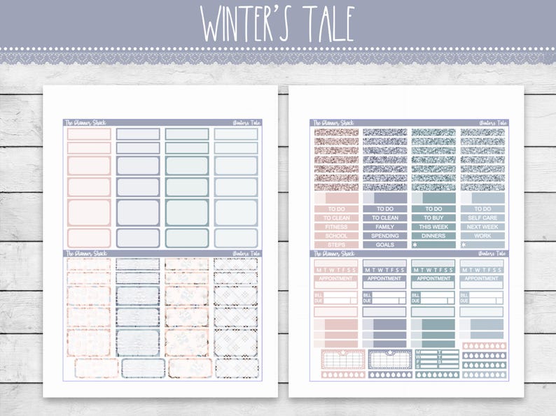 Printable Winter's Tale Weekly | Erin Condren | Vertical Weekly ...