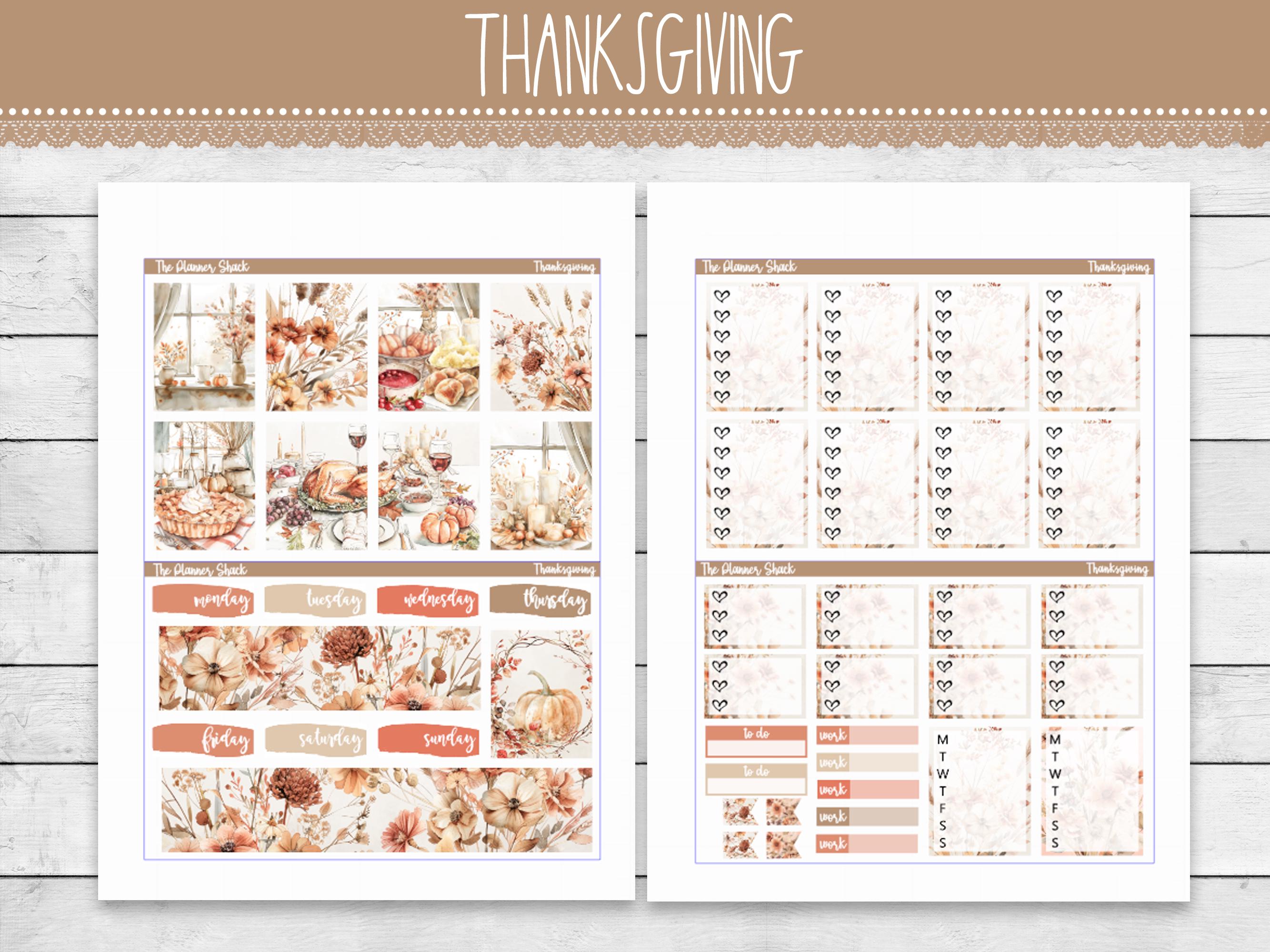 Printable Thanksgiving Weekly | Erin Condren | Vertical Weekly ...