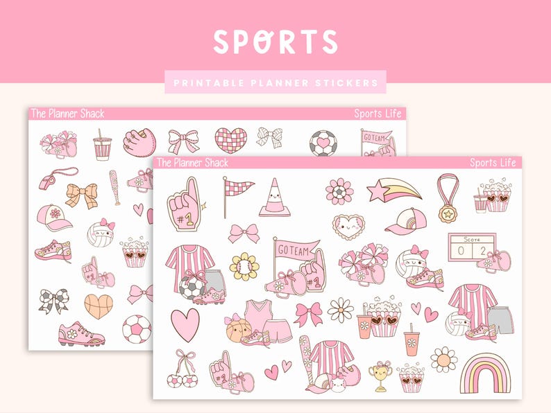 Printable Sports Stickers | Soccer | Softball | Basketball | Volleyball ...
