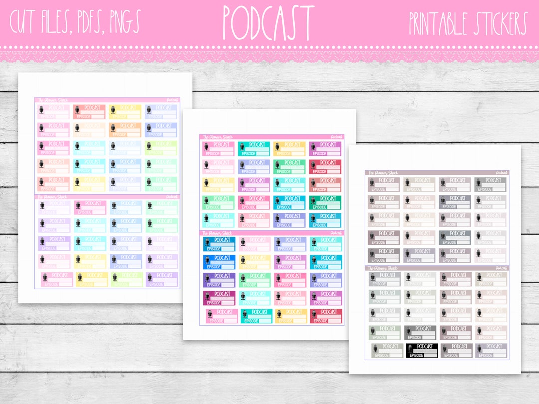 PRINTABLE Podcast Trackers | Podcast | Podcast Printable | Functional ...