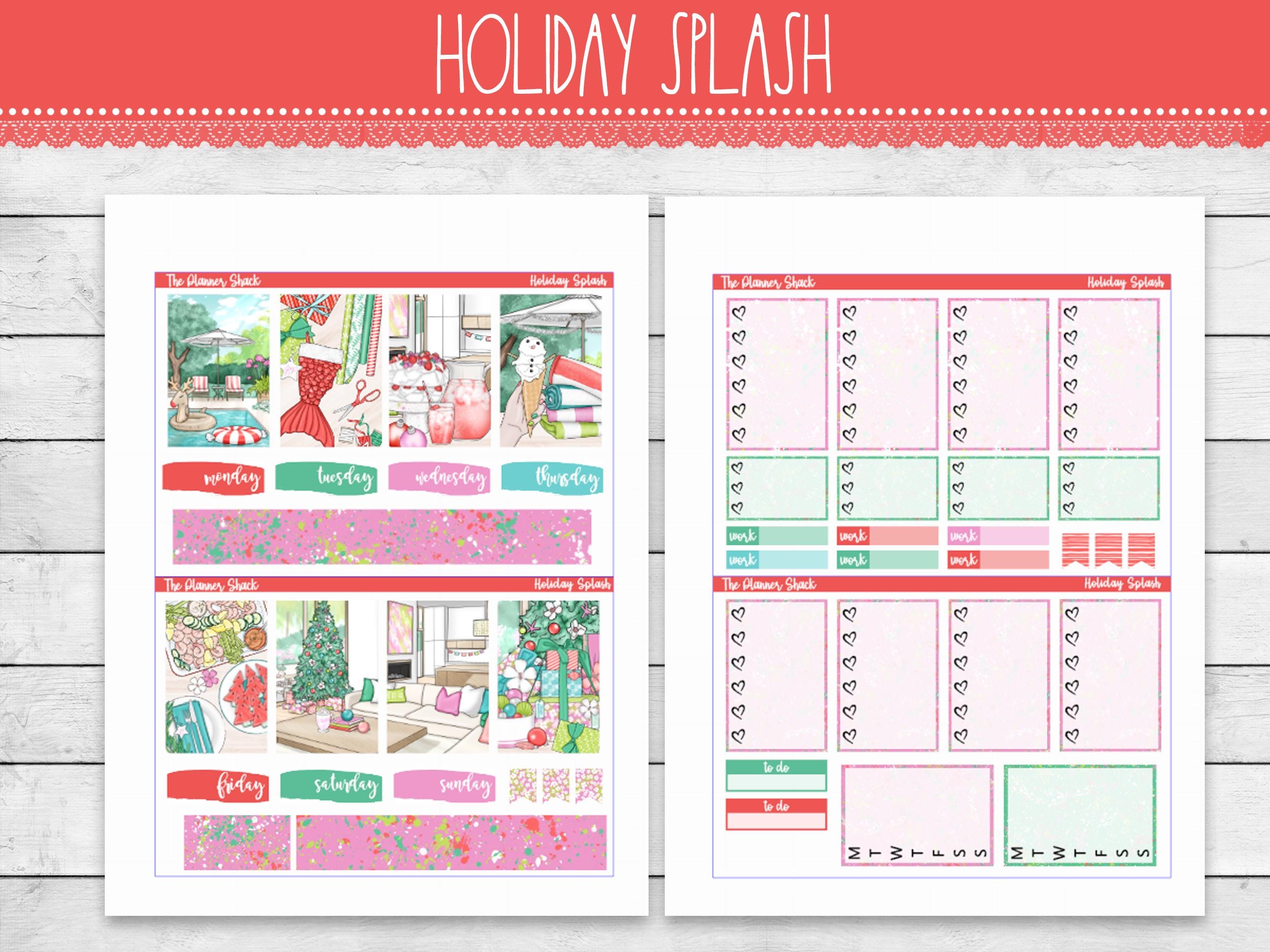 Printable Holiday Splash Weekly | Happy Planner | Christmas in the Sun ...