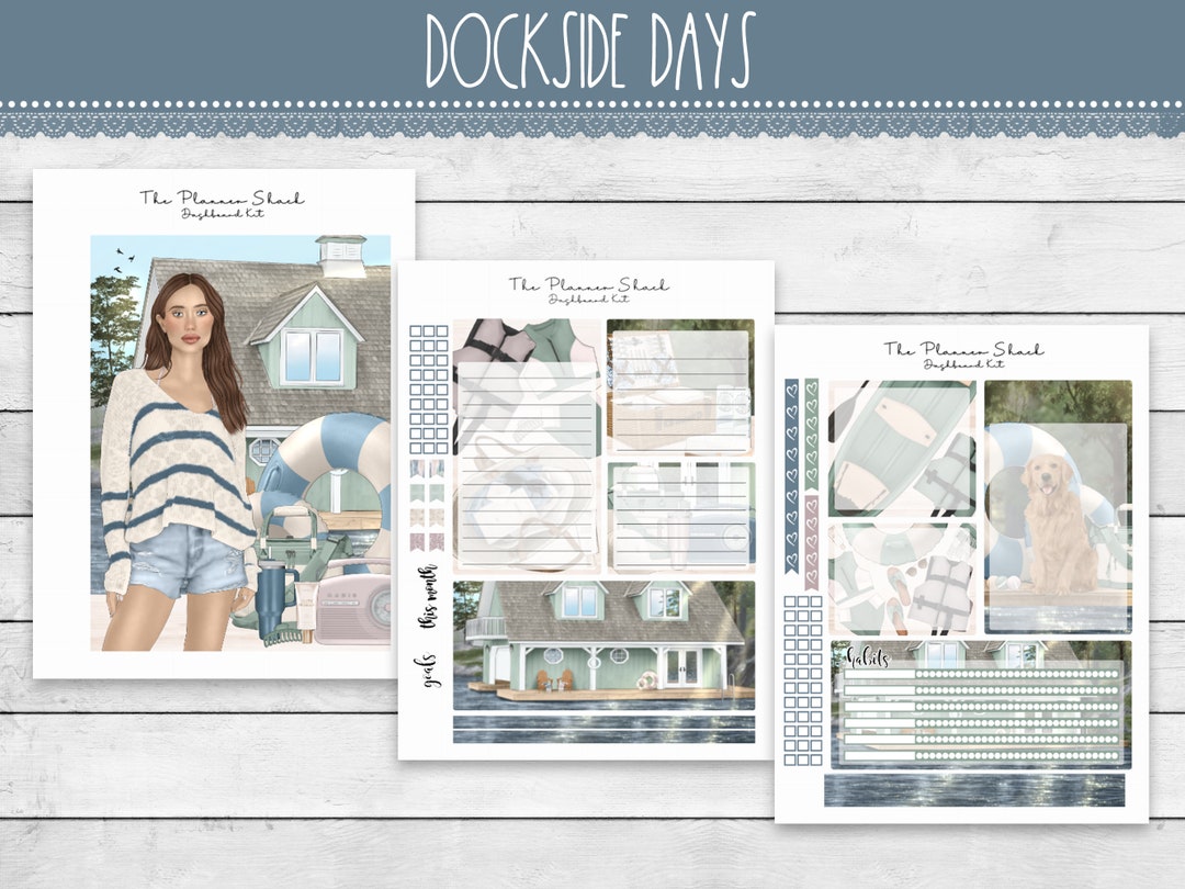 Dockside Days Dashboard | Notes Pages | Erin Condren | 7 X 9" Planners ...