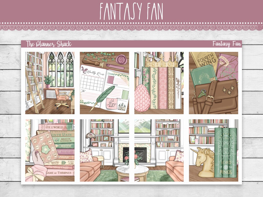 Printable Fantasy Fan Weekly | Erin Condren | Vertical Weekly | Book ...