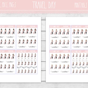 Printable Travel Day Planner Stickers | Travel Day | Vacation ...
