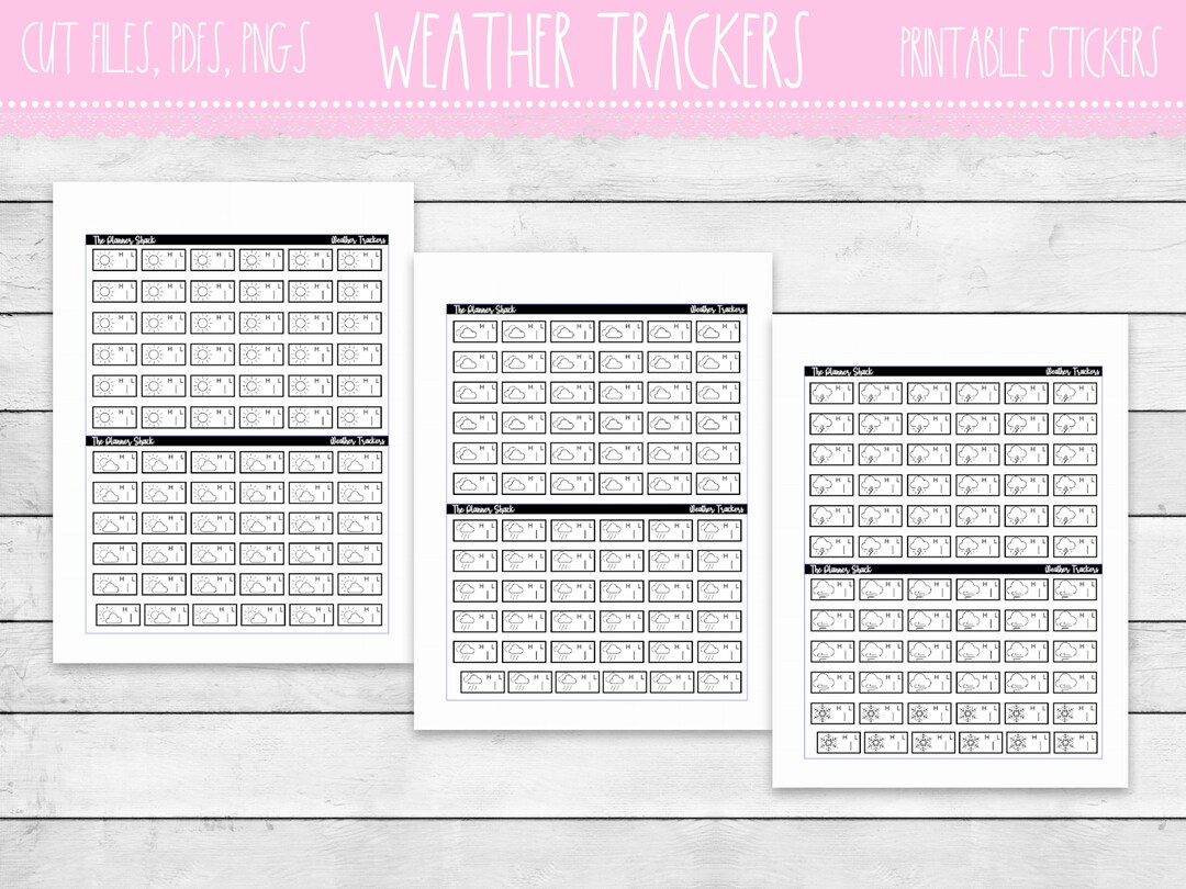 PRINTABLE Weather Trackers | Daily Weather Trackers | Functional ...