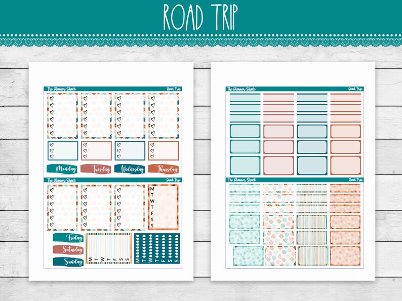 Printable Road Trip Weekly Happy Planner Road Trip - Etsy