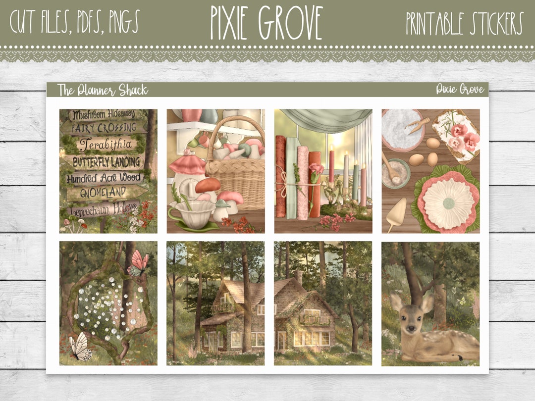 Printable Pixie Grove Weekly Erin Condren Vertical Weekly Printable Planner Stickers Printable ...