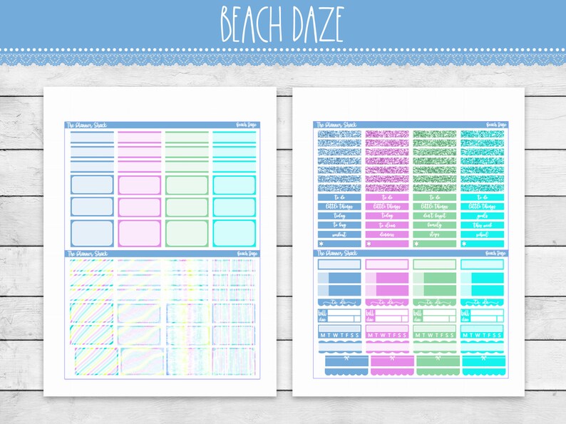 Printable Beach Daze Weekly Happy Planner Summer Beach - Etsy