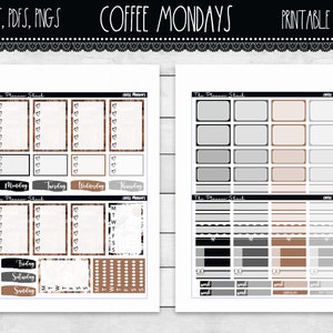 Printable Coffee Monday's Weekly Happy Planner Coffee Coffee Lover ...
