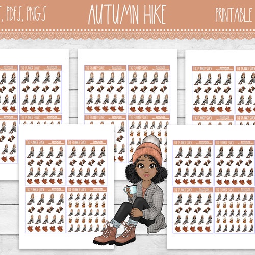 Printable Autumn Reading Planner Stickers Reading Fall - Etsy