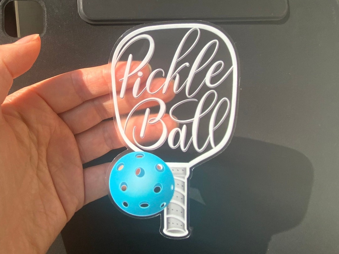 Pickleball Sticker, Transparent Pickleball Decal, Weather Resistant Car ...